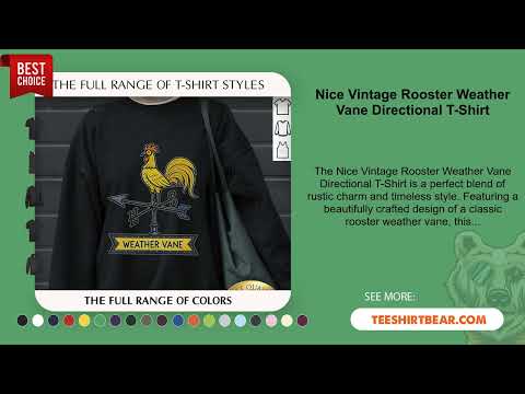 Nice Vintage Rooster Weather Vane Directional T-Shirt