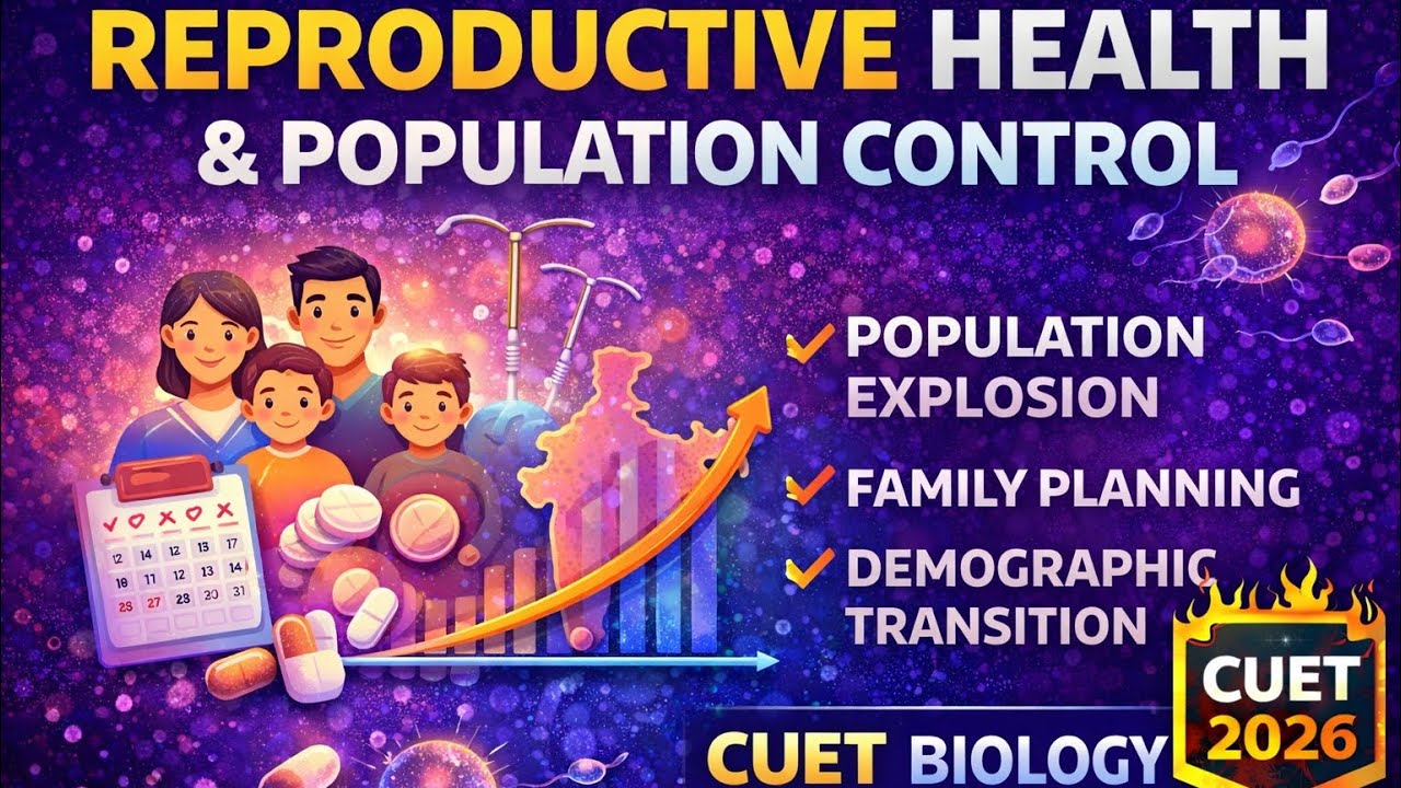 Reproductive Health & Population Explosion Explained | Family Planning | CUET UG Biology 2026