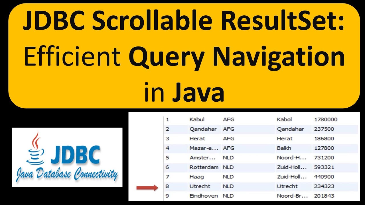 JDBC Scrollable ResultSet: Efficient Query Navigation in Java