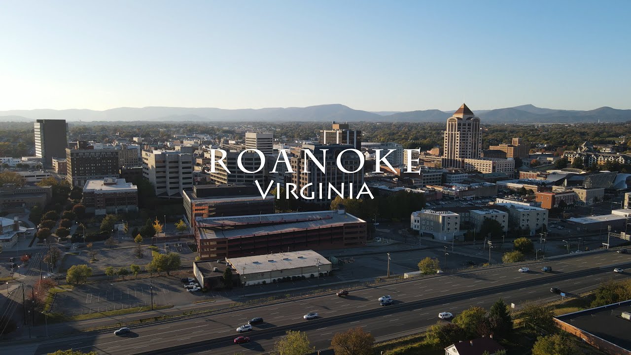 Flying Over Roanoke, Virginia - [4K] Drone Footage