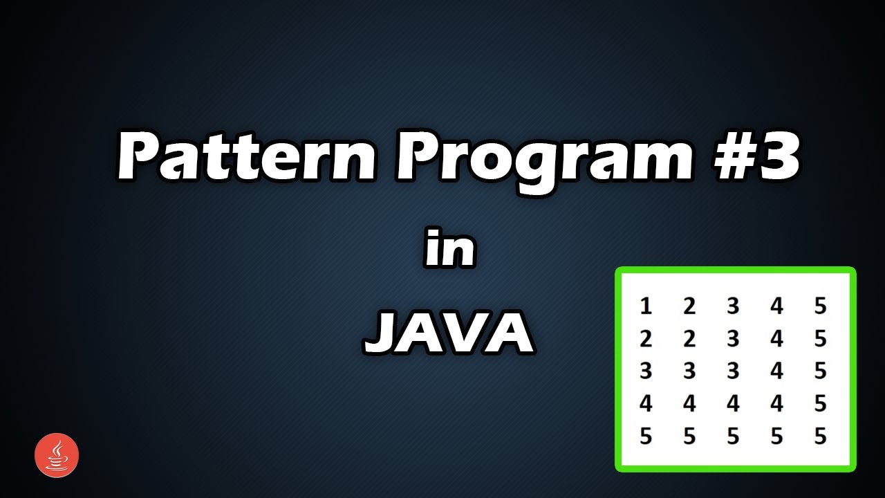 Pattern Program #3 || Interesting Pattern Program in JAVA || BluejCode