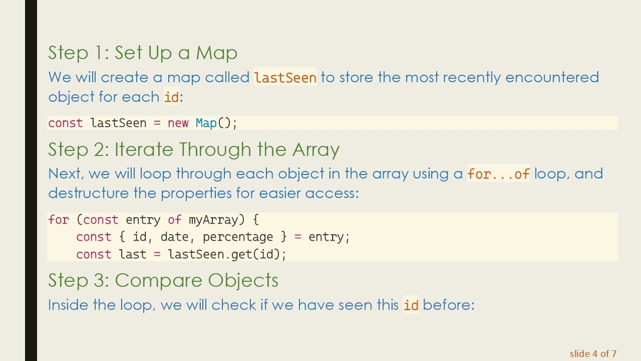 Efficiently Compare Objects in an Array