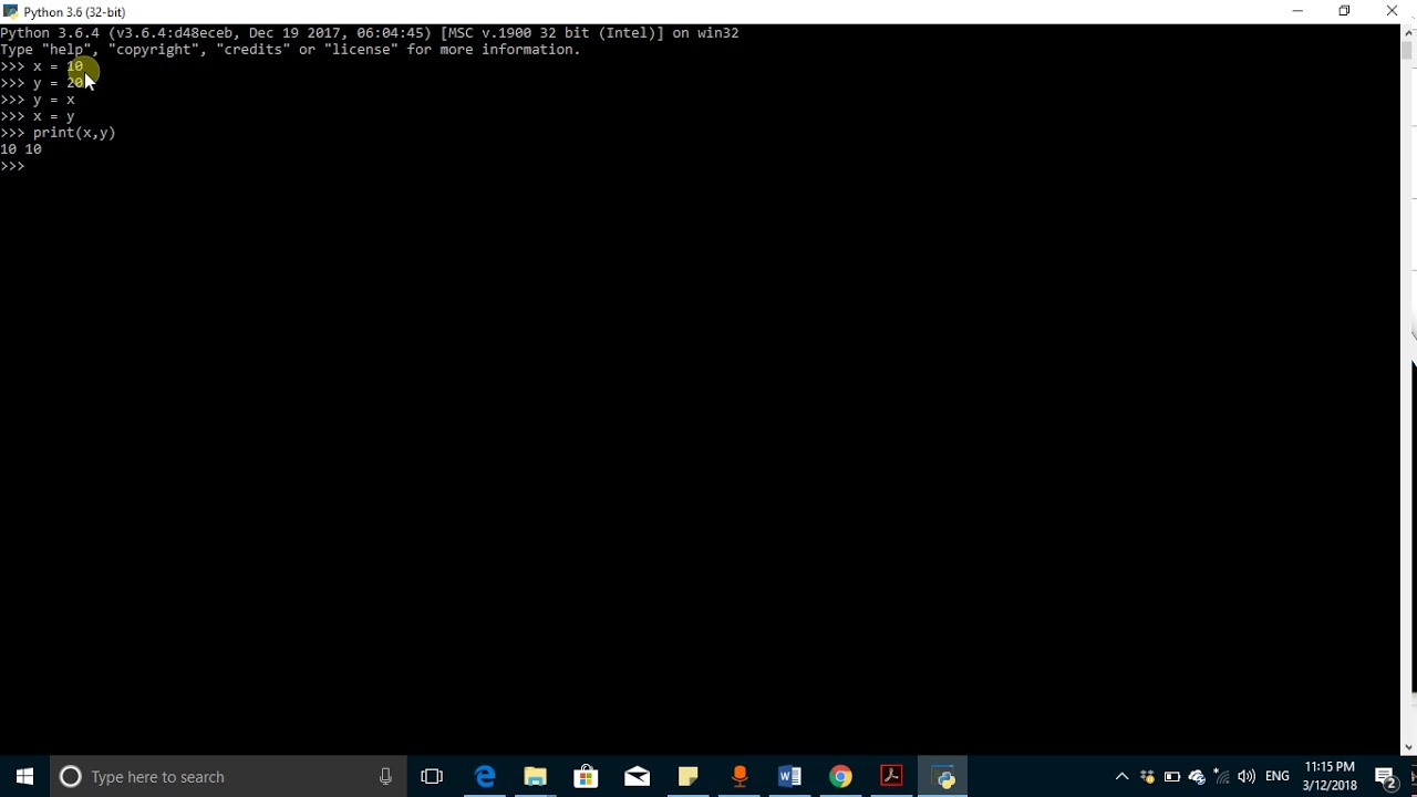 Python Tutorials - Python multiple assignments - swapping - Punjabi