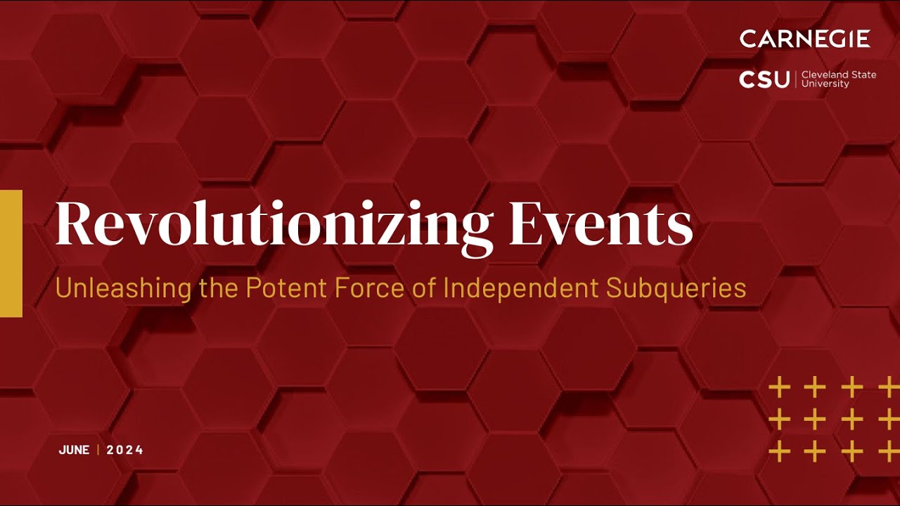 Revolutionizing Events: Unleashing the Potent Force of Independent Subqueries