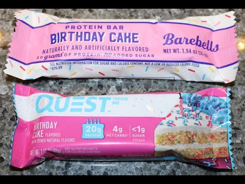 Birthday Cake Barebells vs Birthday Cake Quest: Protein Bar Comparison