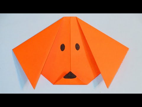 Easy Origami Dog Face | How To Make A Paper Dog | Diy Handmade Craft