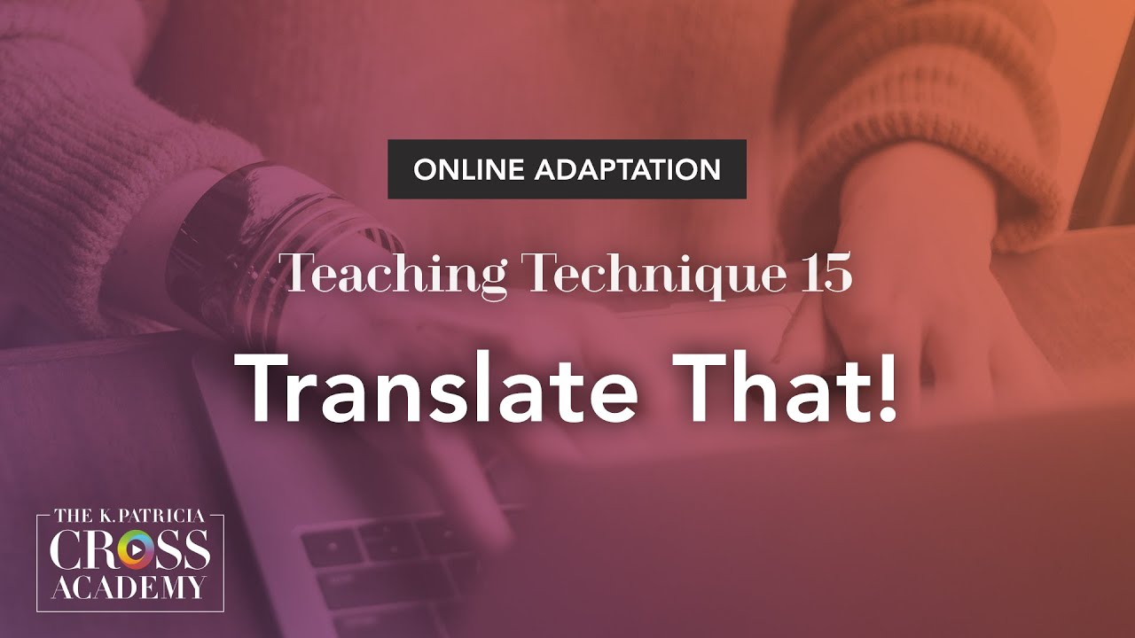 Online Teaching Adaptation: Translate That!
