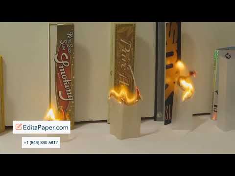 BURNING DIFFERENT TYPES OF ROLLING PAPERS FUN COMPARISON