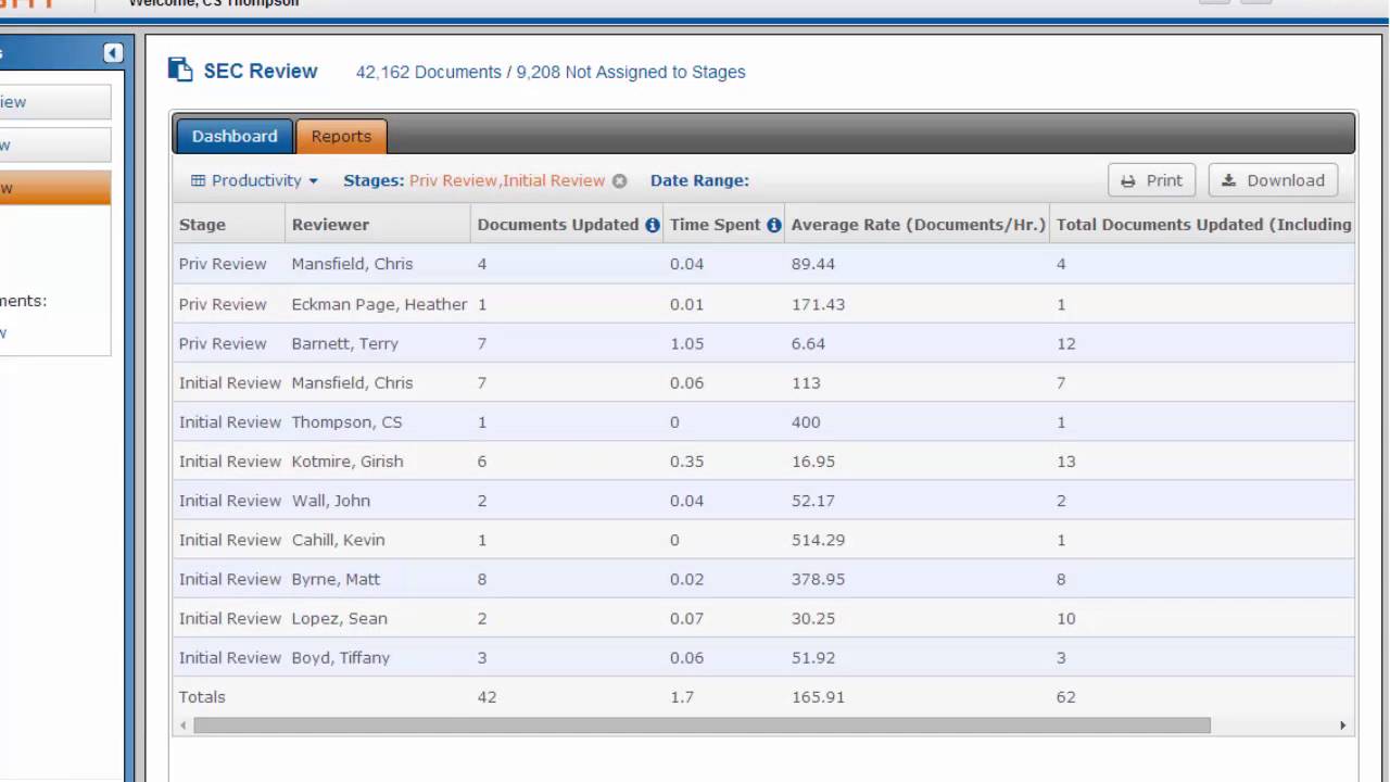 Catalyst Insight Tutorial: Review Projects Reporting