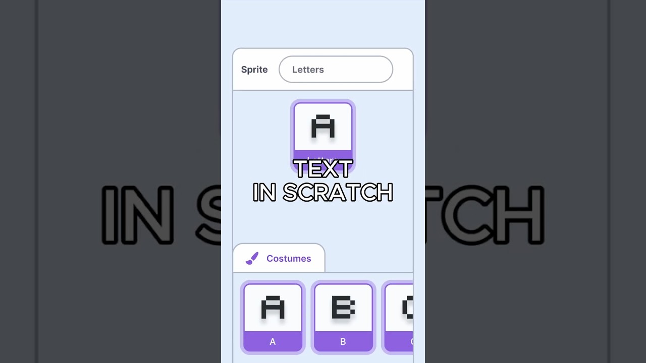 Create text in scratch for games and animations! #scratch #scratchanimation #gaming #animation