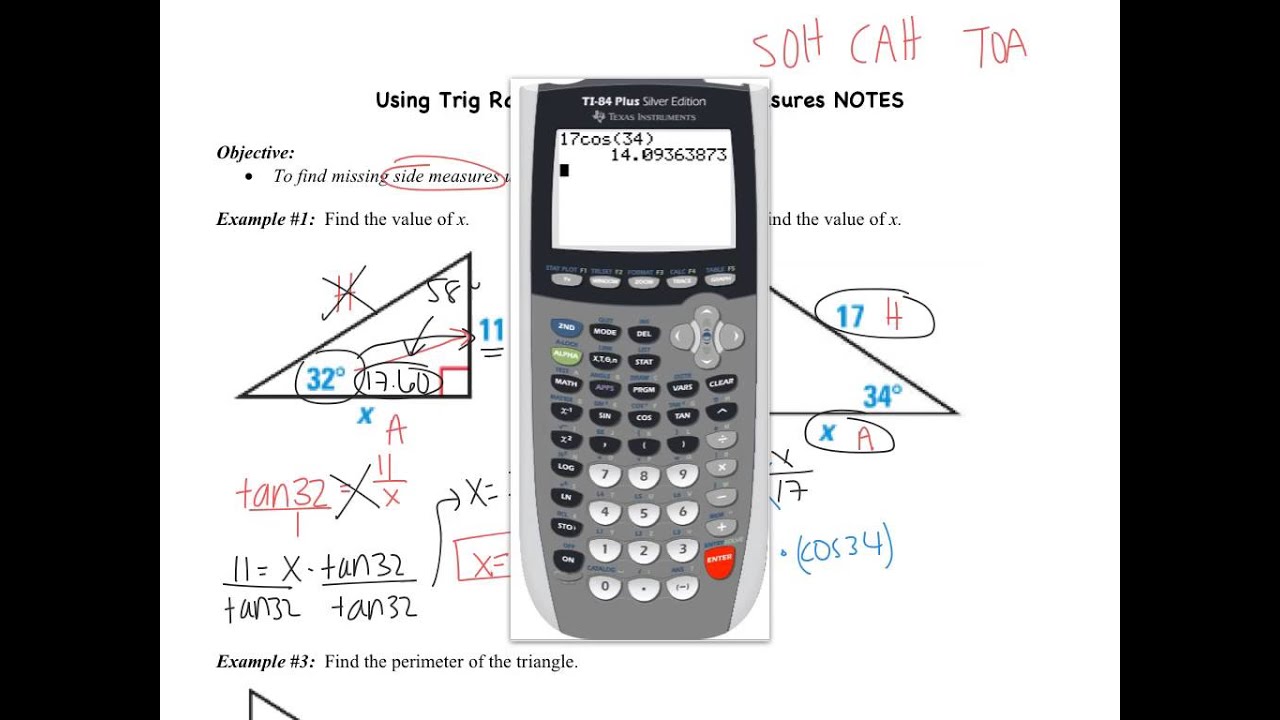 Using Trig Ratios to Find Missing Measures