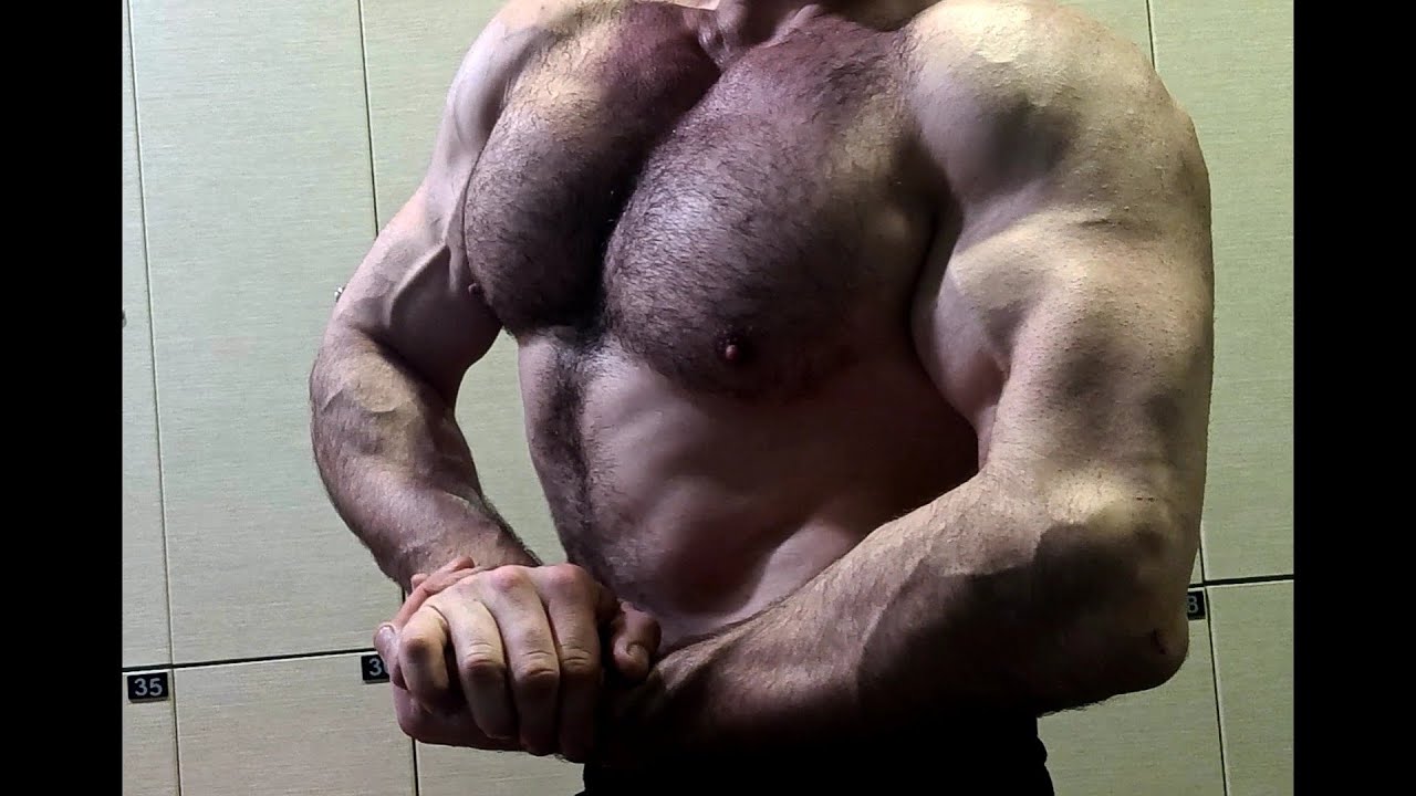 Just Flexing some Sweaty Hairy Muscles 😉