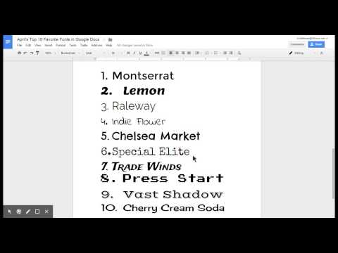My Top 10 Favorite Fonts in Google Drive