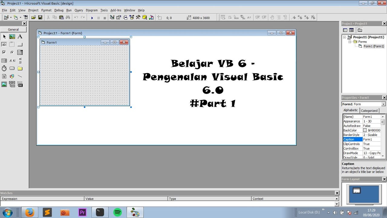 Belajar VB 6 | Pengenalan Visual Basic 6.0 - Part 1