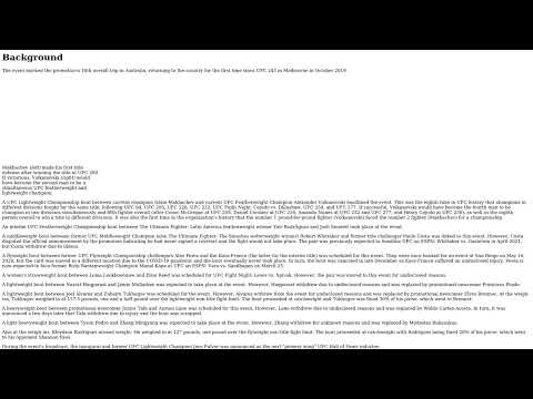 Wikipedia article UFC 284 read out loud