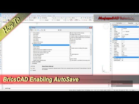 Bricscad Enabling Autosave Basic Tutorial For Beginner