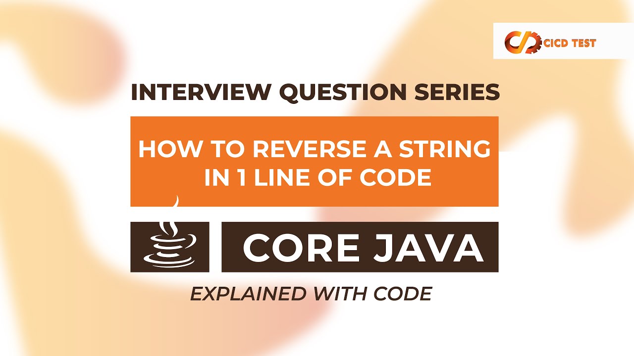 Reverse a String in 1 Line of Code! | Core Java | Interview Question #corejava #interviewquestions