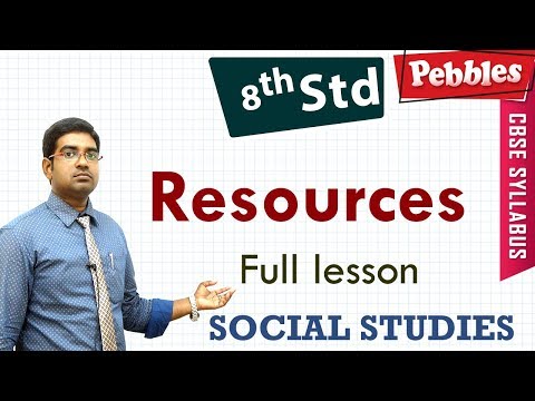 Resources | Social Studies | Class 8 | CBSE Syllabus | Full lesson