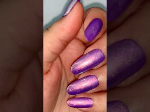 ๐ PURPLE CHROME MANICURE #shorts #shortnails #glitterfrench #chromenails #pressonnails #purplenails