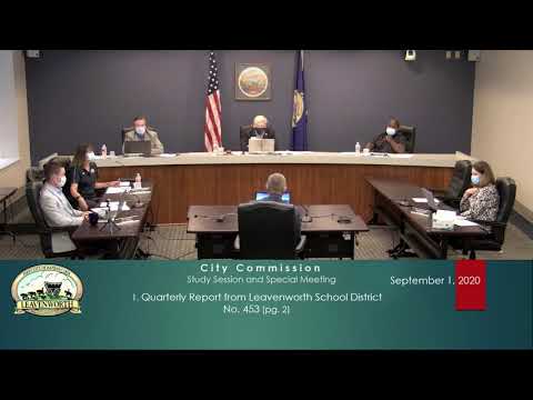 Leavenworth City Commission Study Session and Special Meeting for Sept. 1, 2020