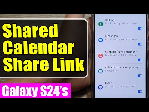 Galaxy S24/S24+/Ultra: How to Get a Shared Calendar Share Link 📅🔗