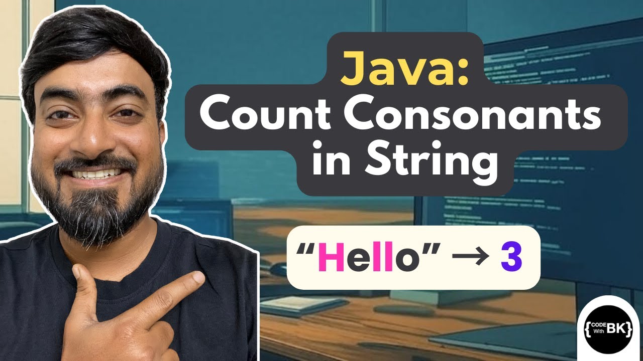 Java Program to Count Consonants in a String