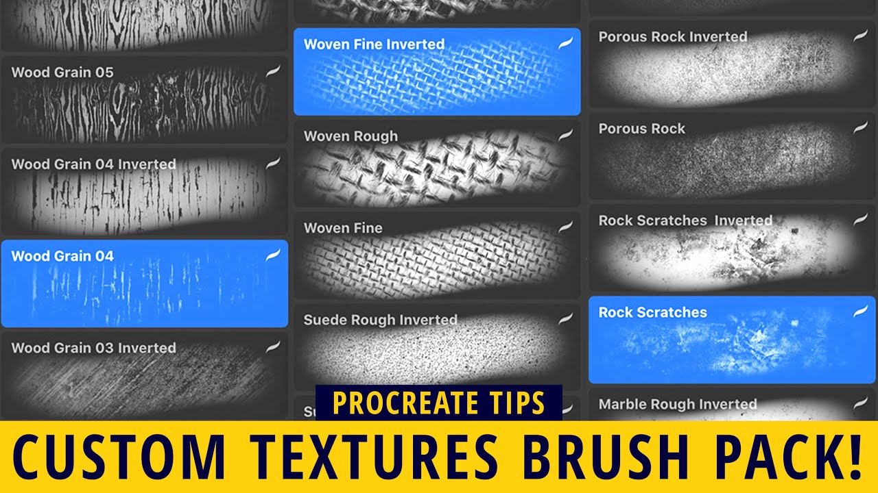 PROCREATE 5 - Custom Textures Brush Pack Tutorial!