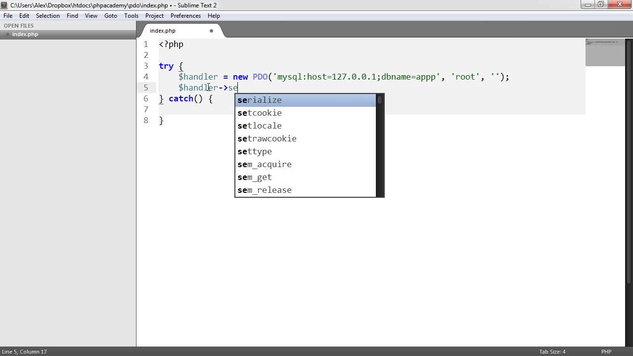 PHP Data Objects (PDO): Connecting (Part 1/8)