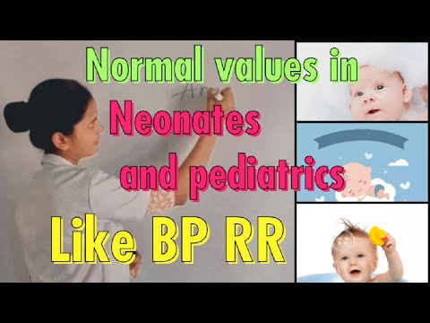 normal values in neonates & pediatric | like heart rate | blood pressure | Respiratory rate