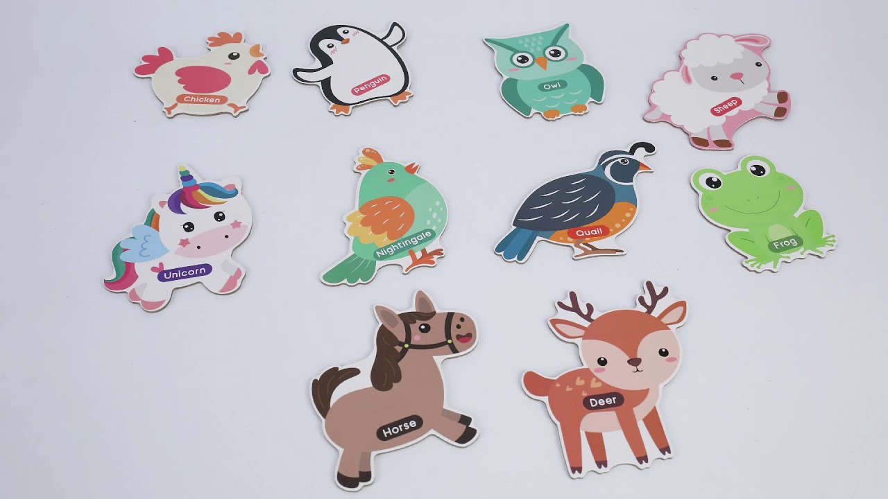 Yo! Wow Animal Magnets Refrigerator Education toys