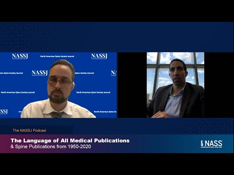 The Language of all Medical Publications & Spine Publications from 1950-2020
