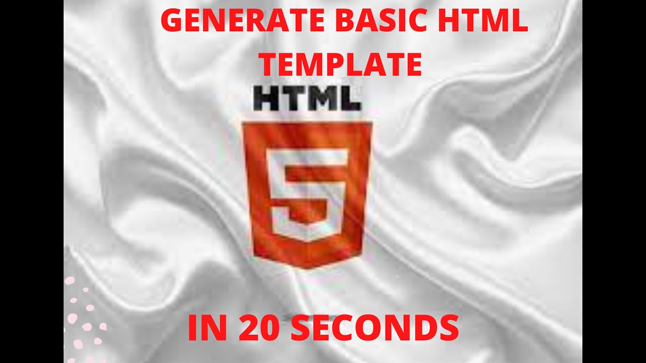 Generating basic html template in visual studio code