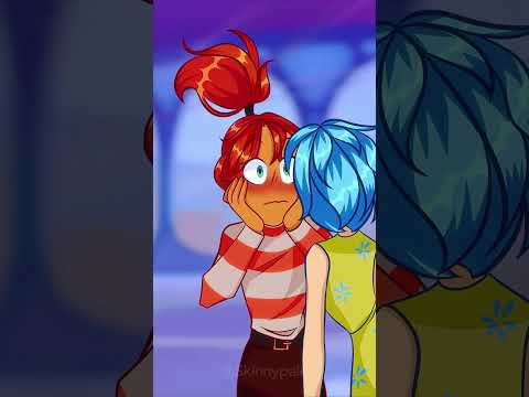 Anxiety KISS Joy 😘 (Inside out 2 Animation) #shorts #animation #memes