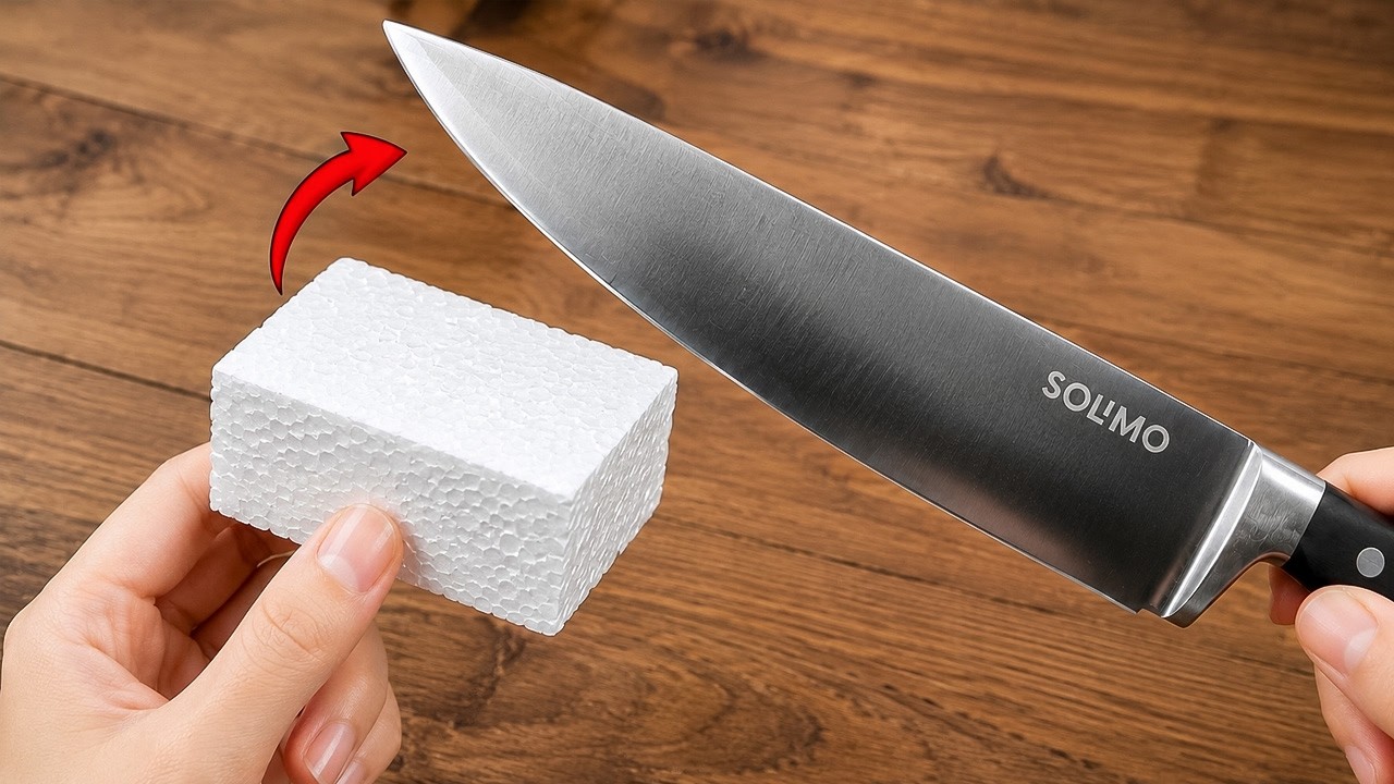 Sharpen Your Knife Like a Razor in 1 Minute! Every House Needs This And No One Does It!