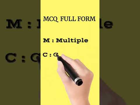 M.C.Q full form | full form of MCQ | #full form