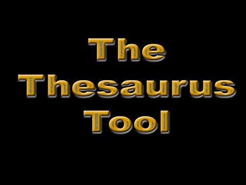 HowTo Use the Microsoft Thesaurus Tool In WORD