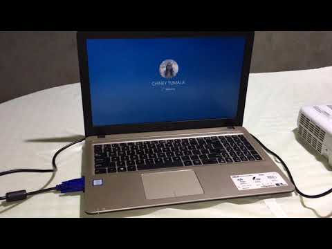 How to setup projector to laptop