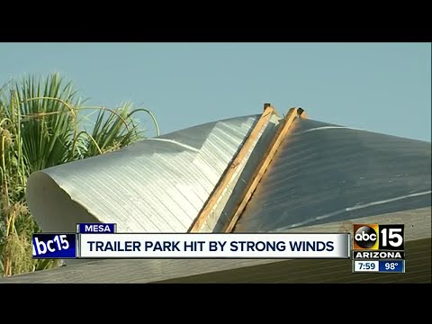 Mesa trailer park hit by strong winds