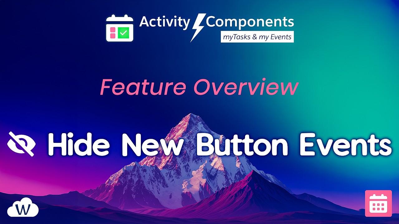 Hide New Button for Events – Event Component Feature Overview