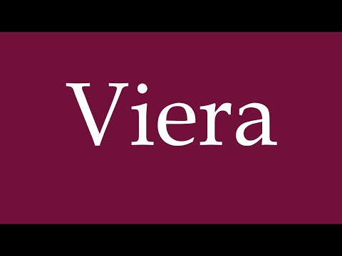 How to Pronounce ''Viera'' Correctly in German