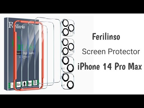 IPhone 14 Pro Max Ferilinso Tempered Glass Screen Protector with Camera Lens Protector