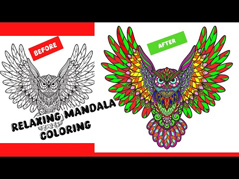 😂😃 Relax with animals mandala coloring! ASMR With click sounds and relaxing music!😂😃!