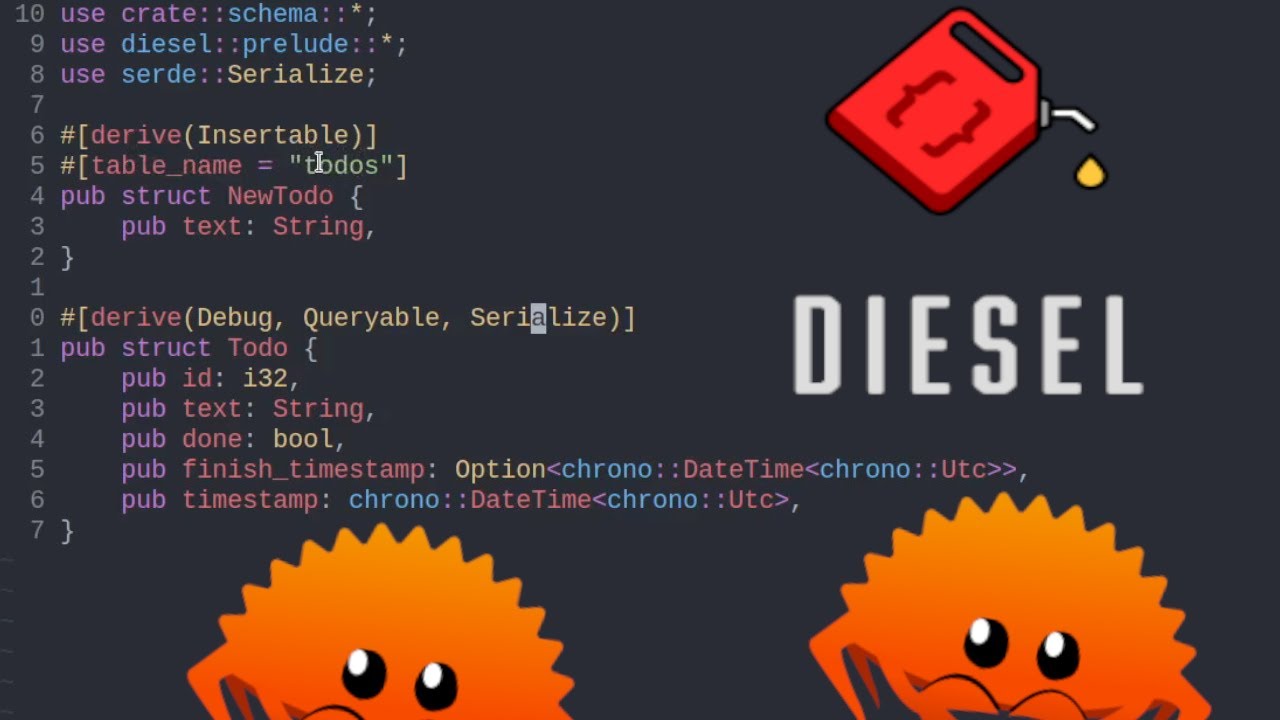 Connect and manage databases with Rust (Diesel ORM)