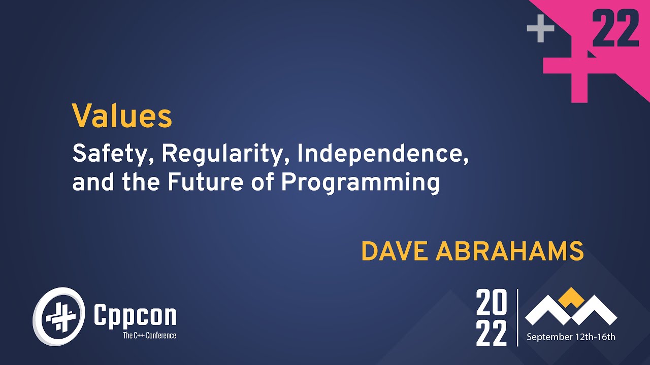 Value Semantics: Safety, Independence, Projection, & Future of Programming - Dave Abrahams CppCon 22