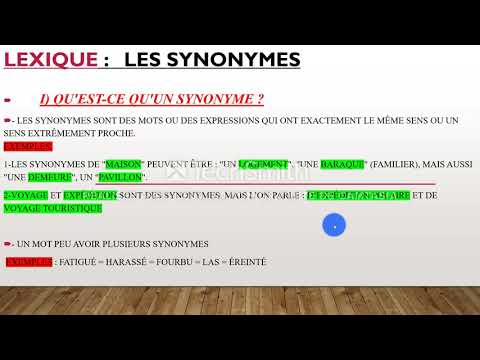 les synonymes