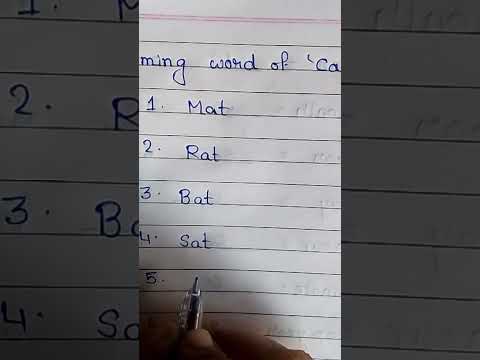 Rhyming words π Rhyming words of "cat"π Dreams Diary