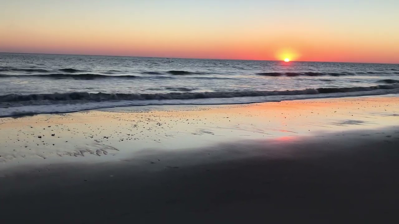 Sunset on Oak Island, NC January 2022