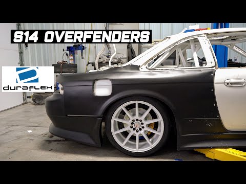 S14 Drift Car Duraflex Overfender Install WIDEBODY