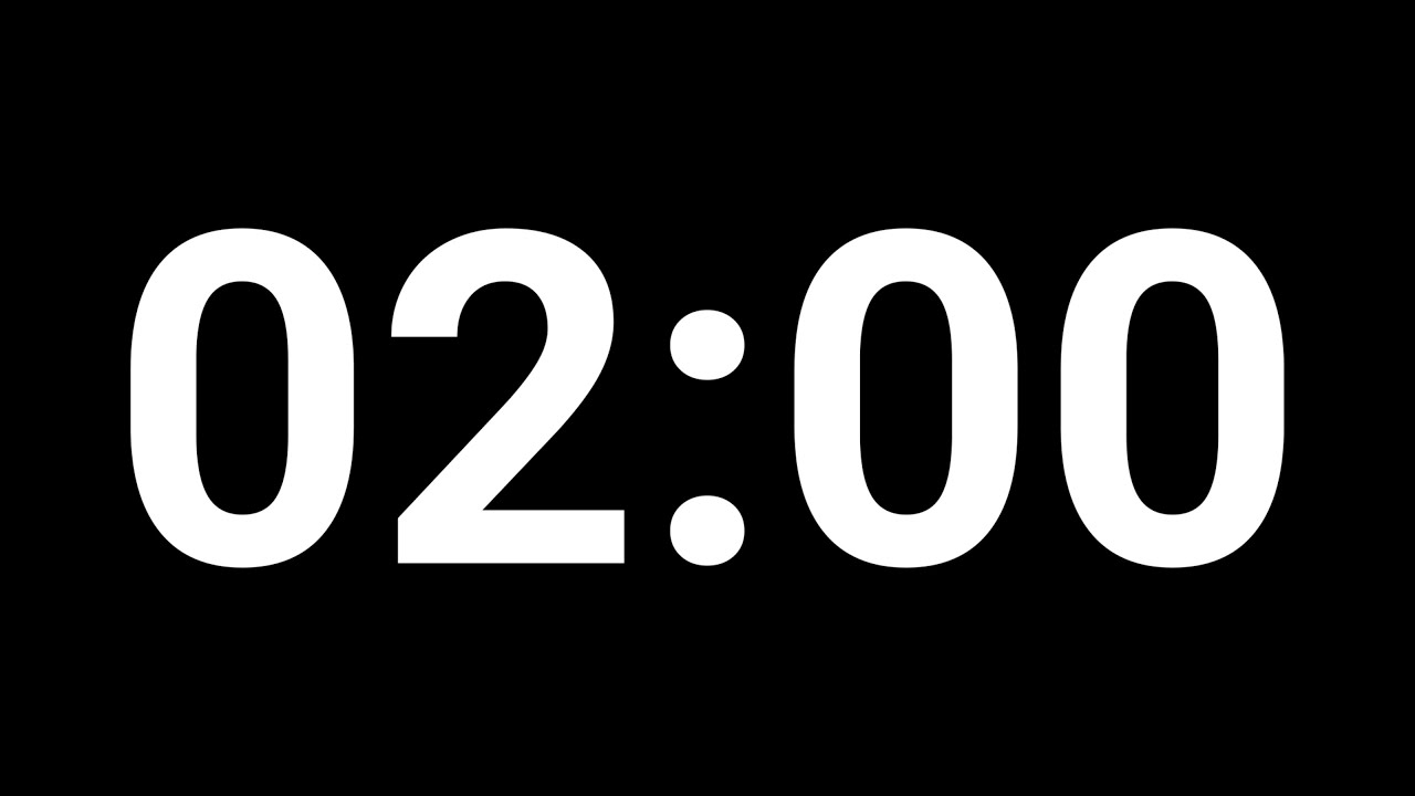 Just 2 Minute Countdown Timer for Slide, Keynote, Powerpoint