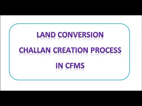 Land Conversion Challan Creation Process in CFMS || in Telugu ||